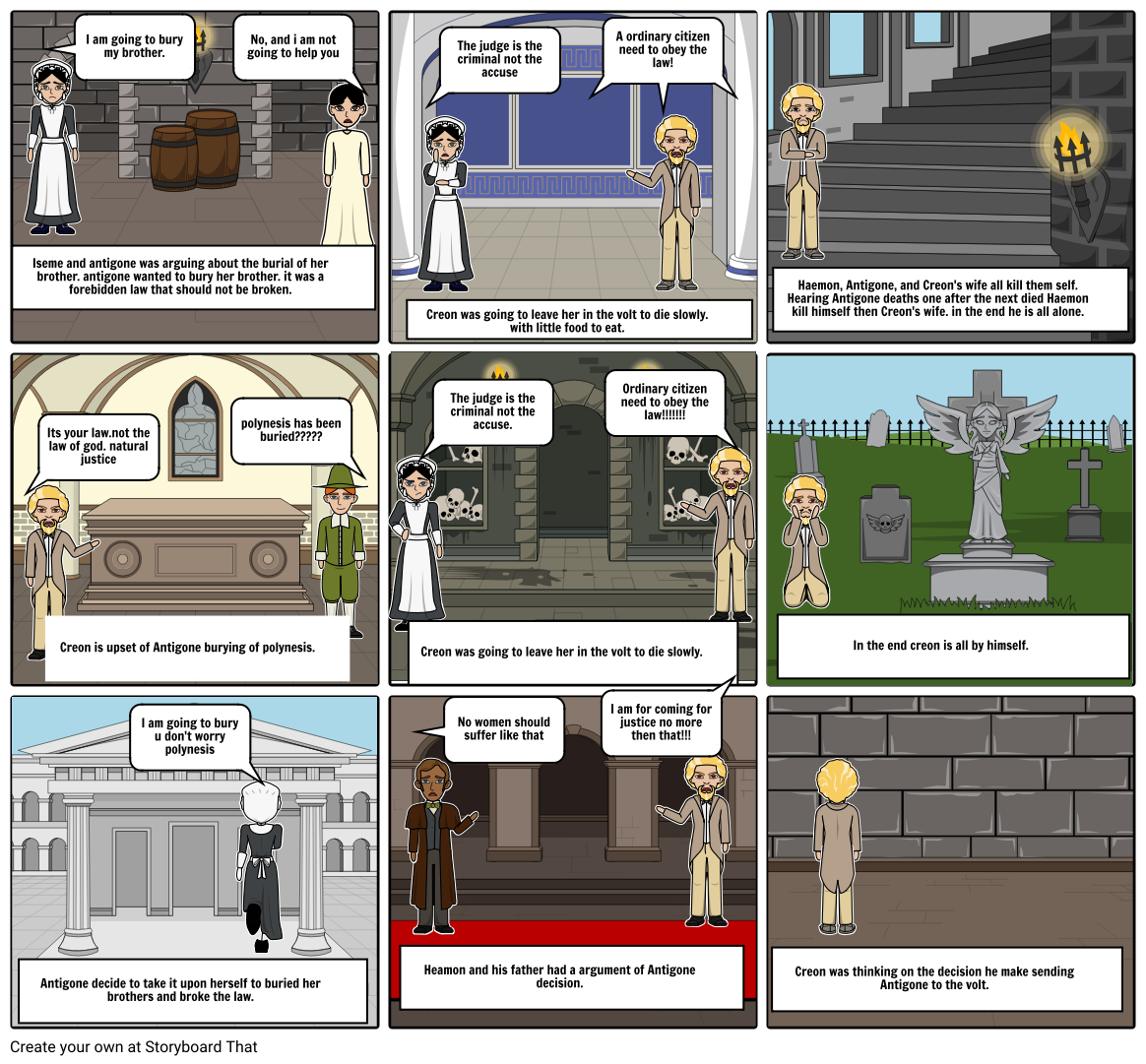 antigone Storyboard por chantwan