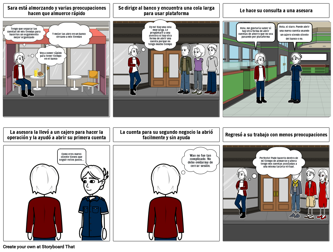 Creación de una cuenta de ahorros Storyboard por christihan Creación de una cuenta de ahorros Storyboard por christihan