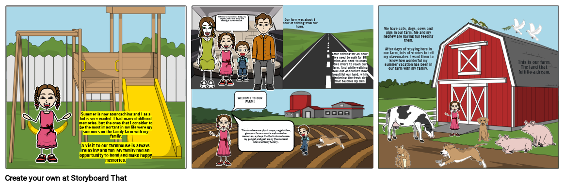 My Summer at the Family Farm Storyboard by christine33236