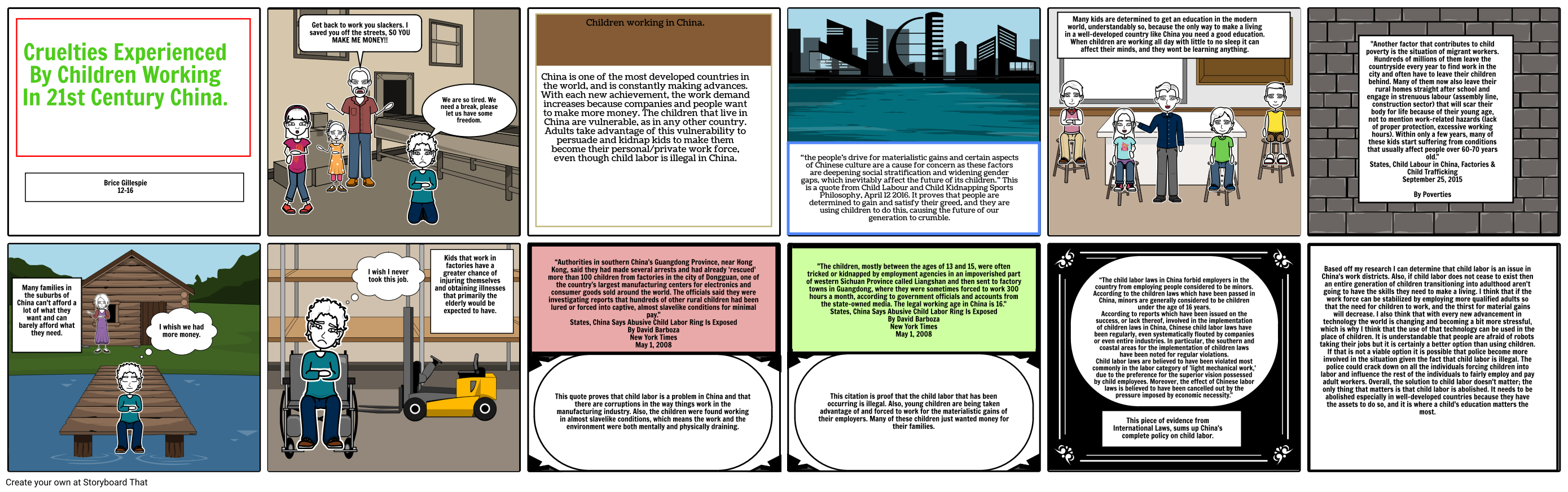 Language Arts Final Project Storyboard por chulitobandito