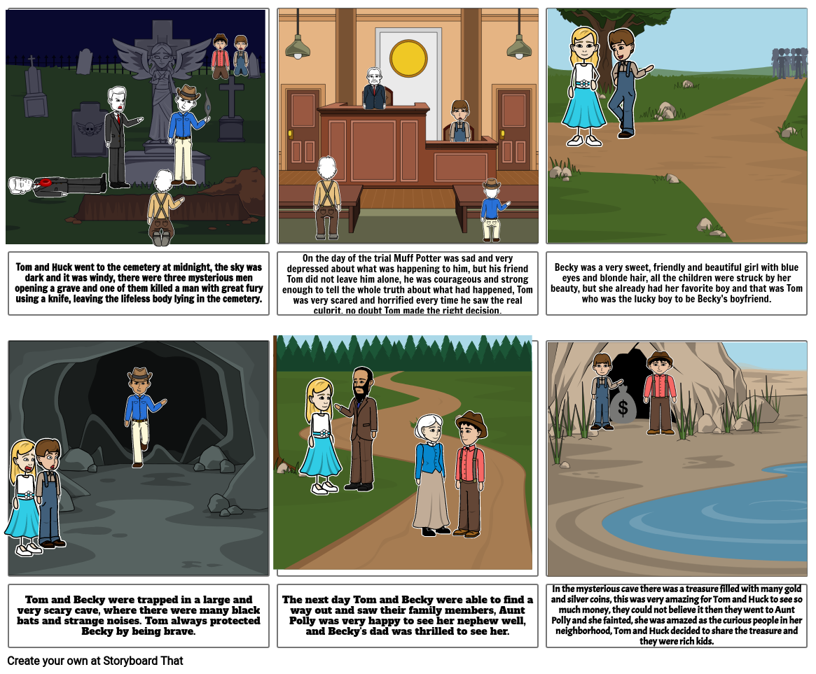 the adventures tom sawyer Storyboard por cindy78321