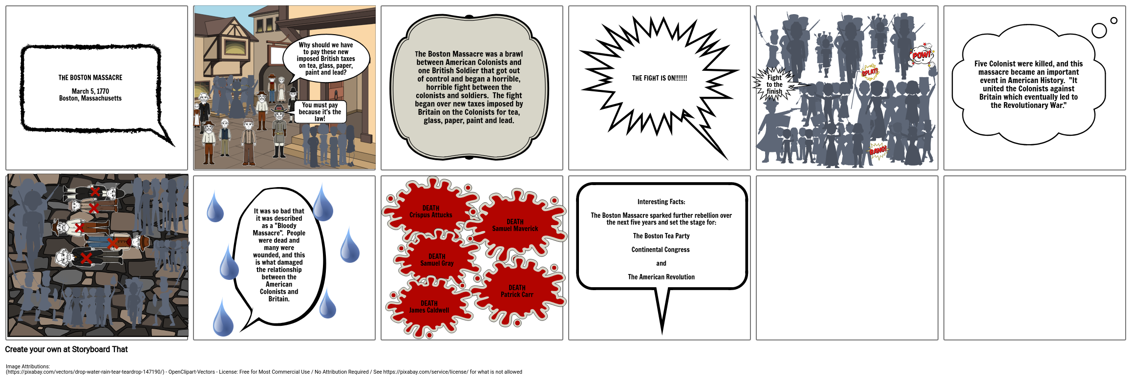 US History Comic Storyboard por codyburns