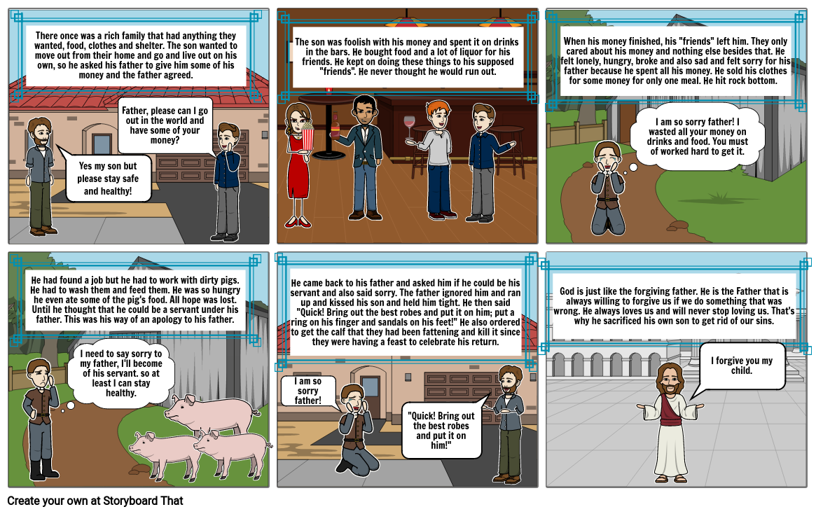 Jesus prodigal son Storyboard by coolboy77
