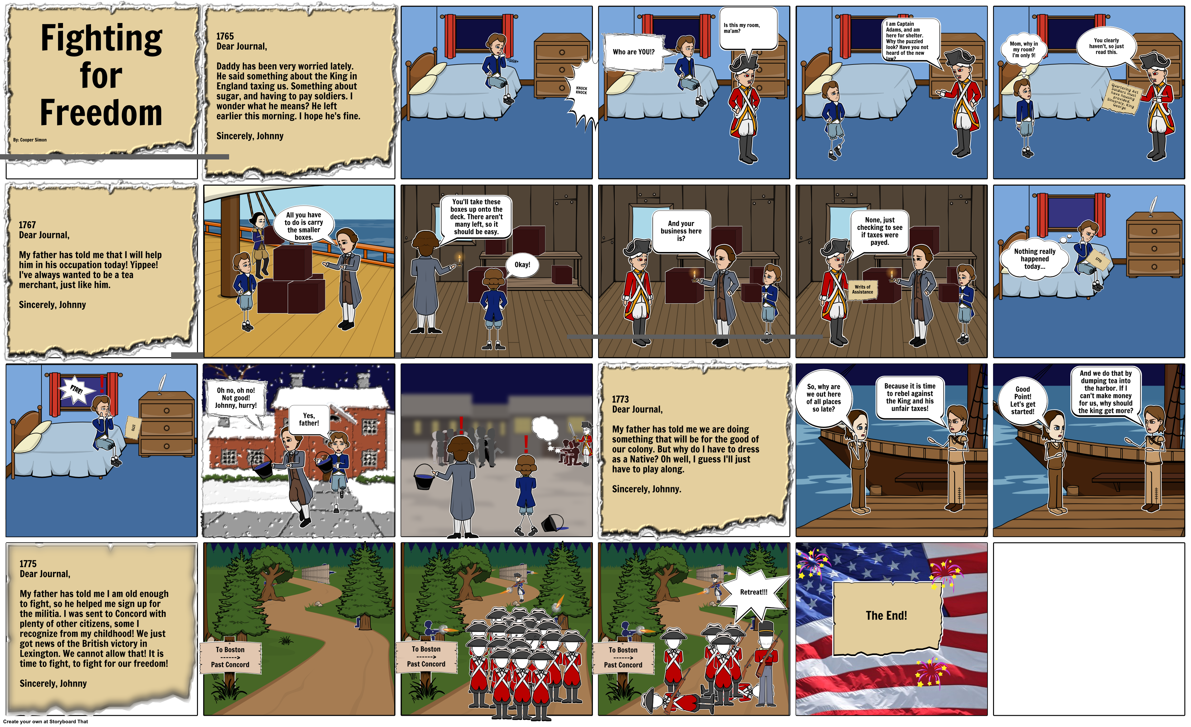 "Fighting for Freedom" Storyboard par copperator