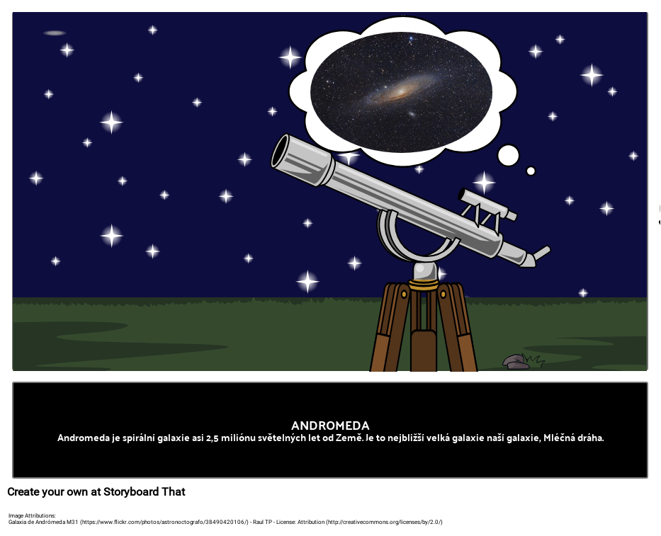 Galaxie Andromeda Storyboard by cs-examples