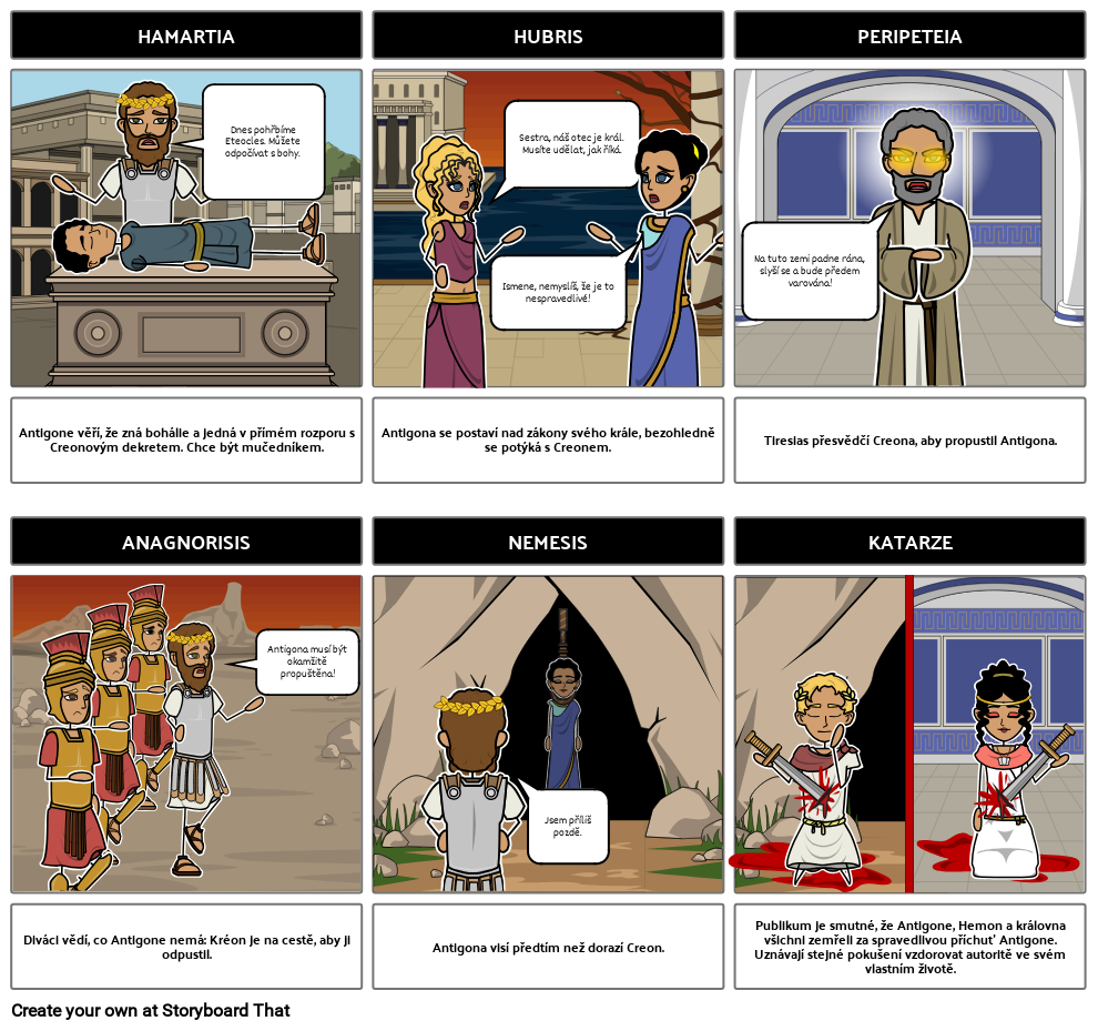 Antigone Tragic Hero Příklad Storyboard by cs-examples