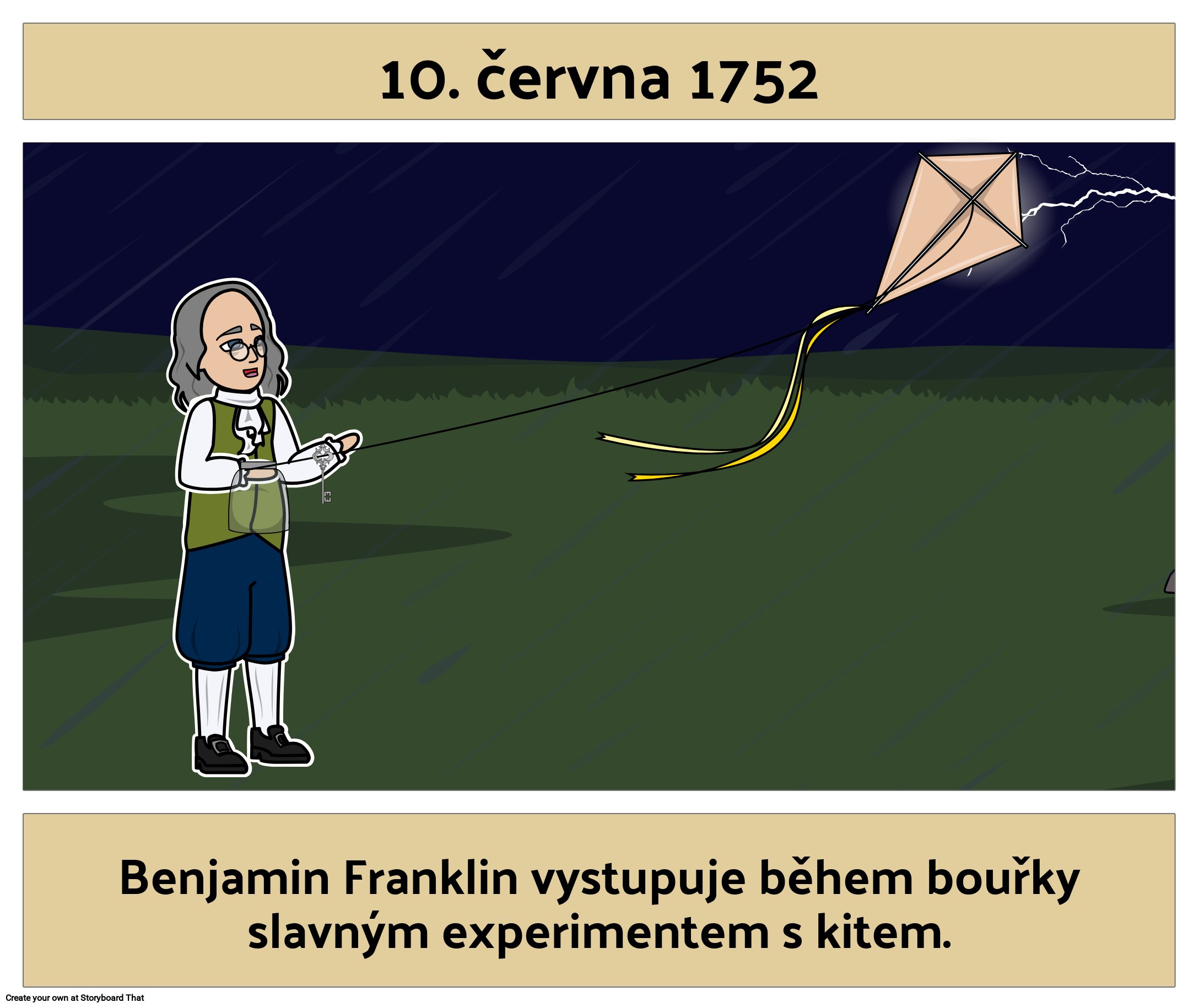 Benjamin Franklin Mouchy Kite Storyboard af cs-examples