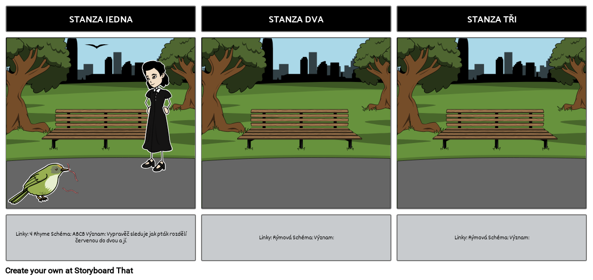 Bird Came Down Struktury Walk Poem Storyboard af cs-examples