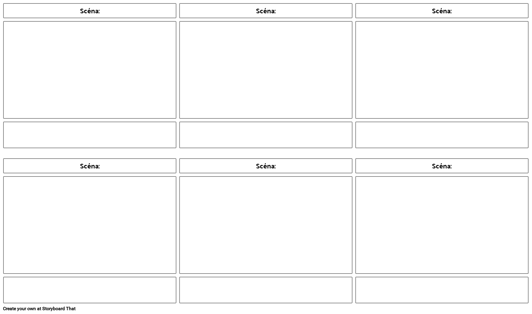 Blank Film Scénář Template Storyboard por cs-examples