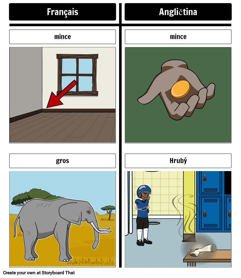 False Cognates Storyboard par cs-examples