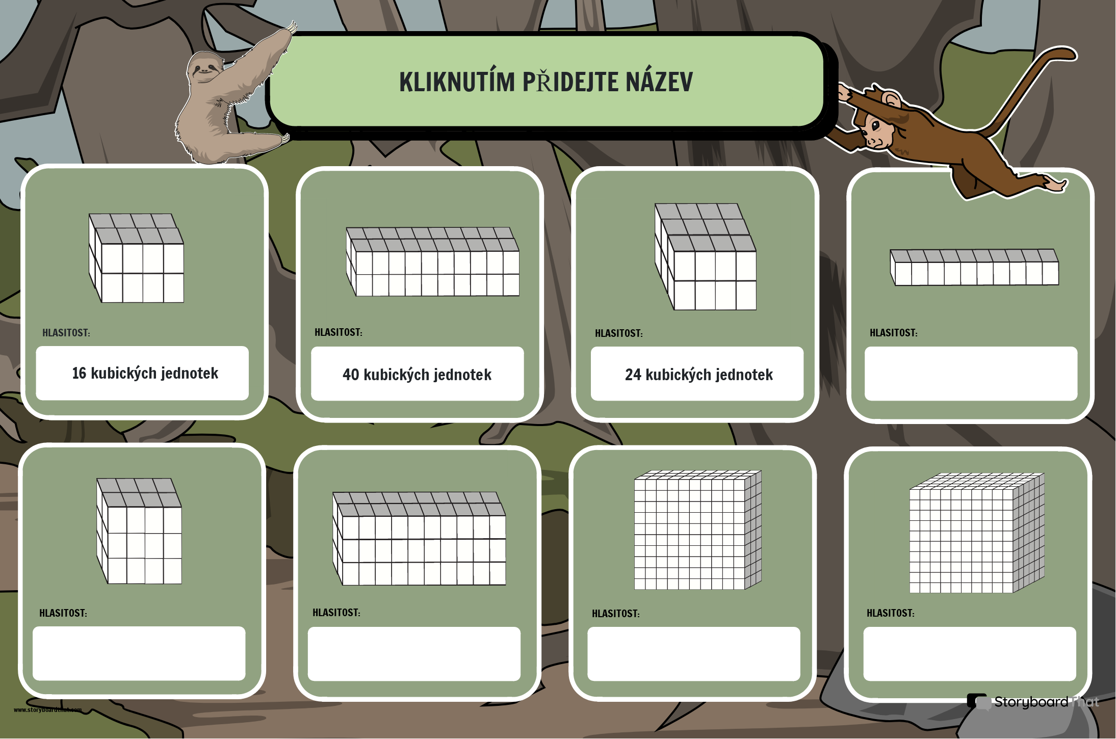 LESNÍ TÉMATIKA - MĚRNÉ JEDNOTKY - OBJEM PLAKÁT