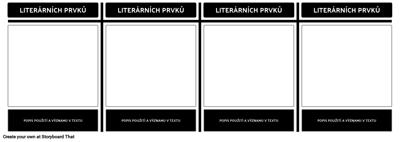 Literární Prvky T-schéma Storyboard par cs-examples