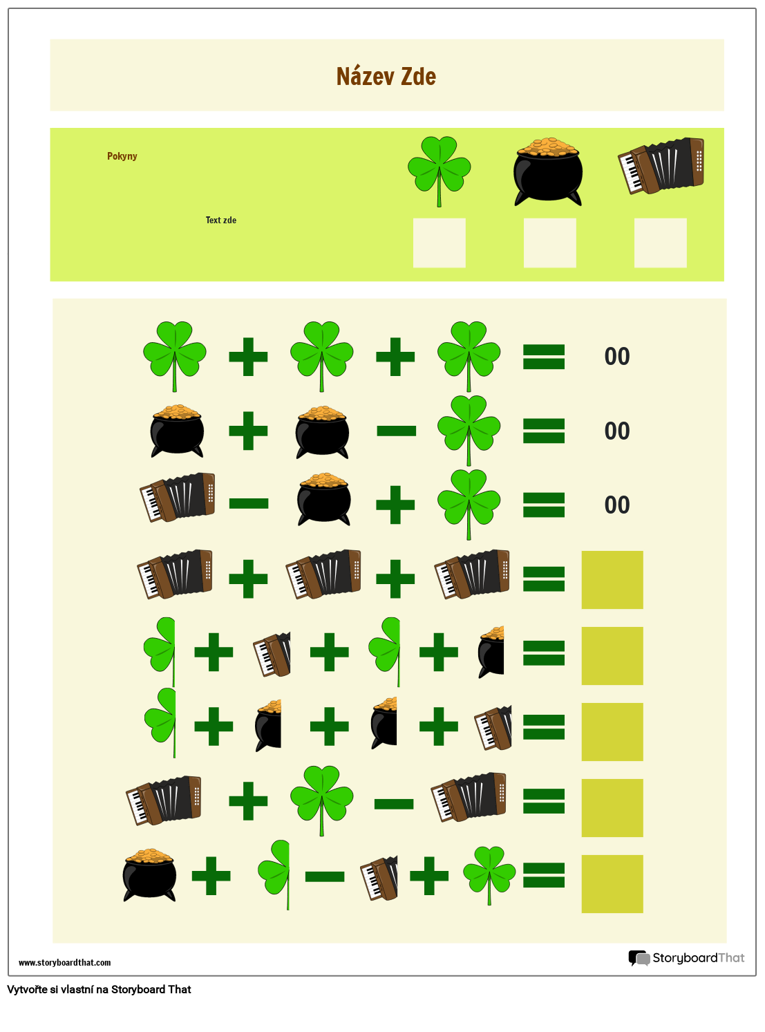 Lucky Puzzle Printable Worksheet Storyboard por cs-examples