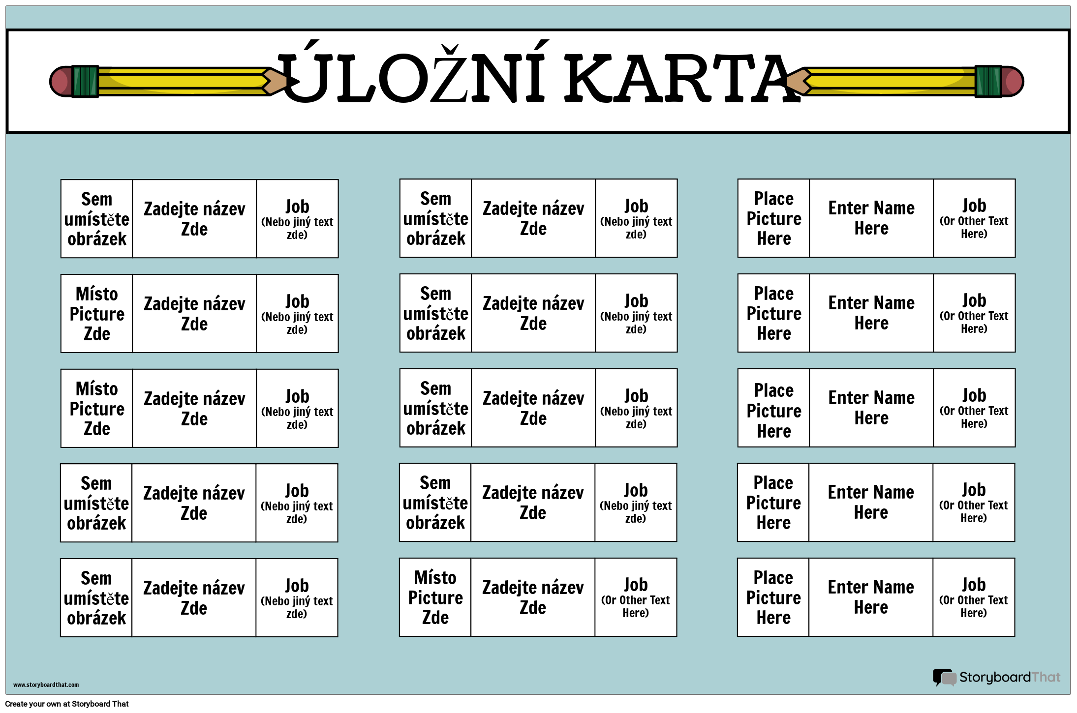 Plakát Job Graph Storyboard por cs-examples