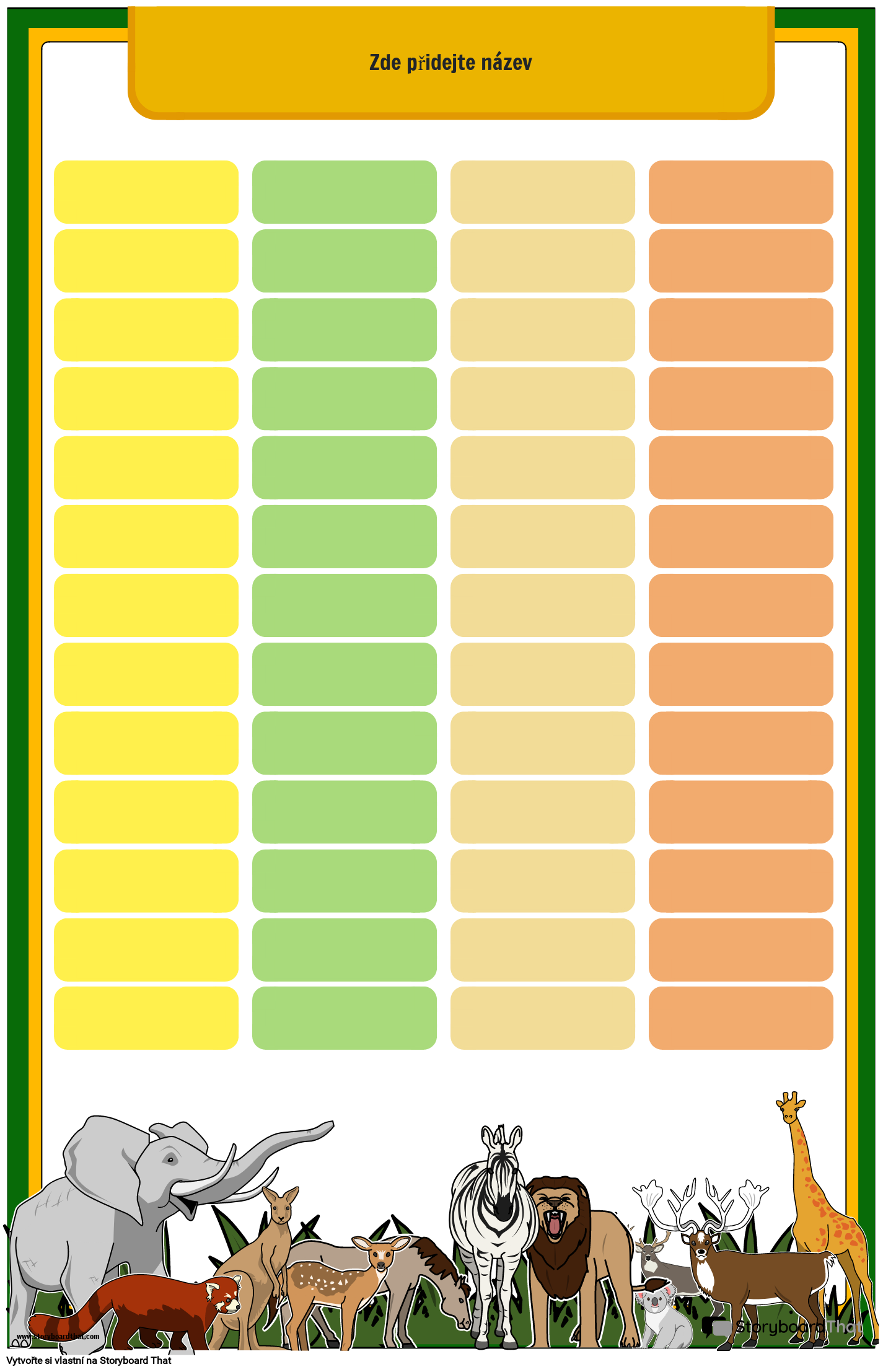 Plakát Sight Word na Téma Safari Storyboard o cs-examples Plakát Sight Word na Téma Safari Storyboard o cs-examples