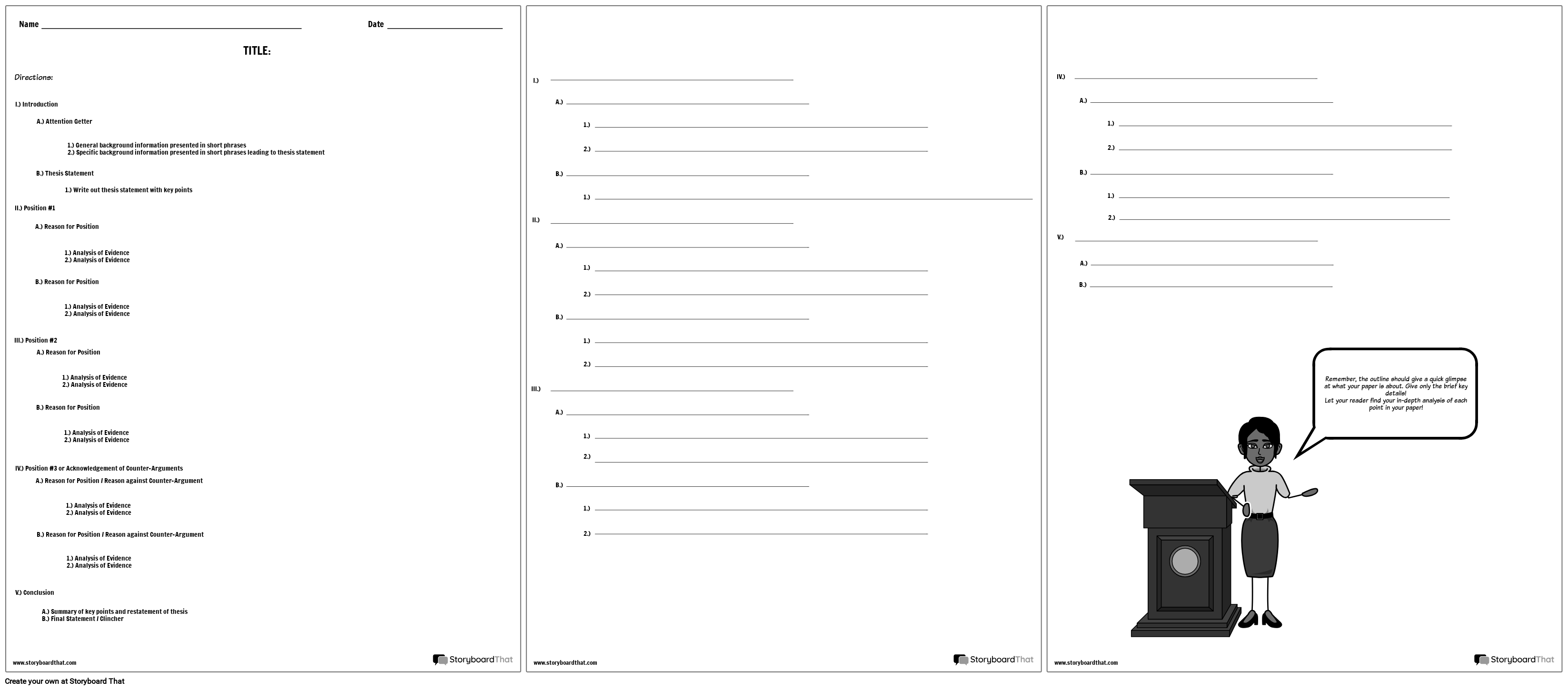 Přesvědčivý Obrys Storyboard par cs-examples