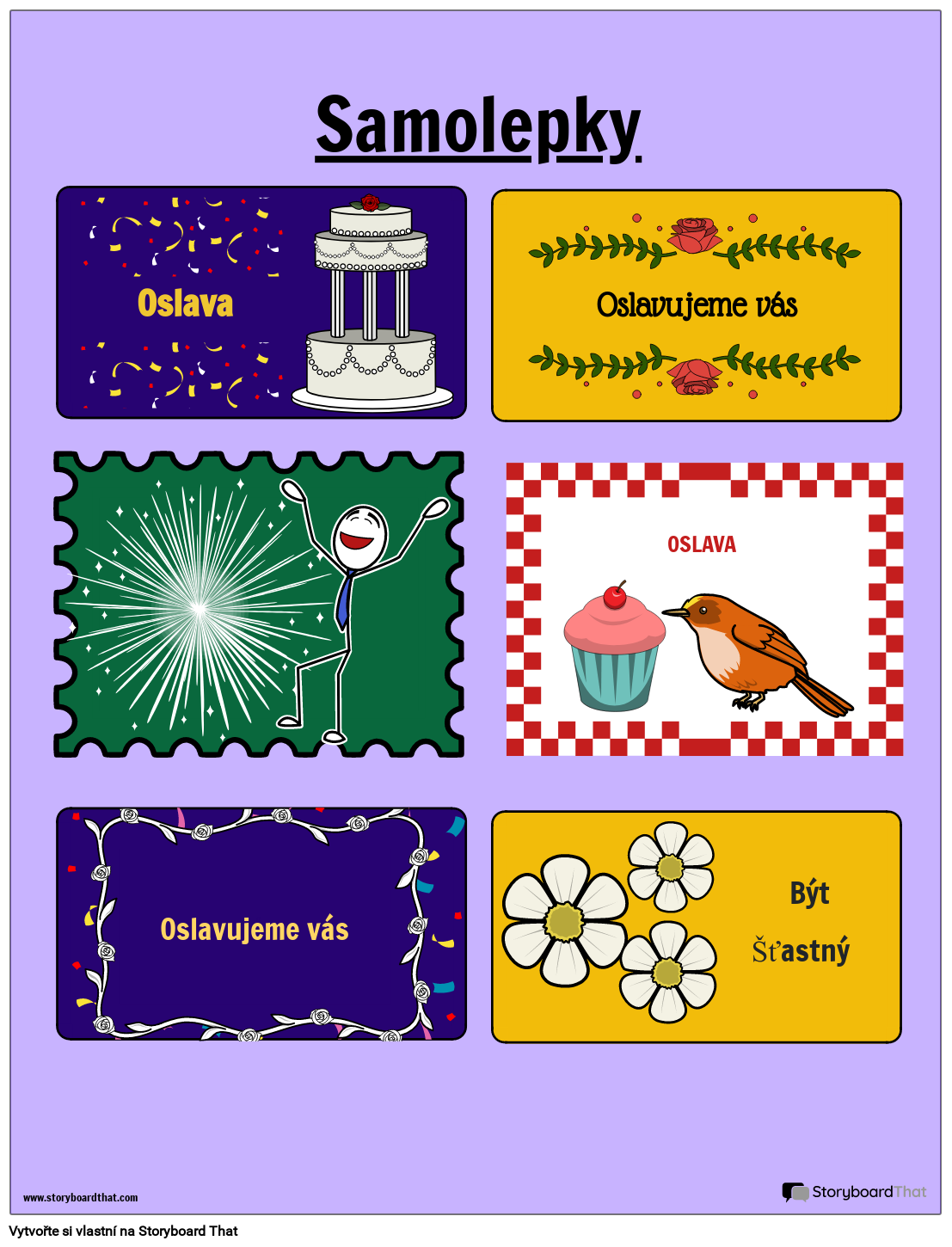 Slavnostní Samolepky Storyboard by cs-examples