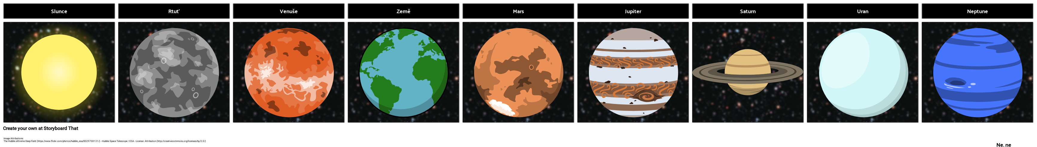 Sluneční Soustava Storyboard o cs-examples
