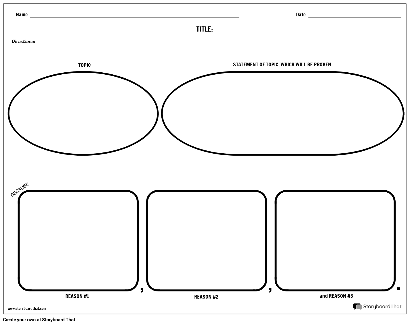 Téma a Důvody Storyboard by cs-examples