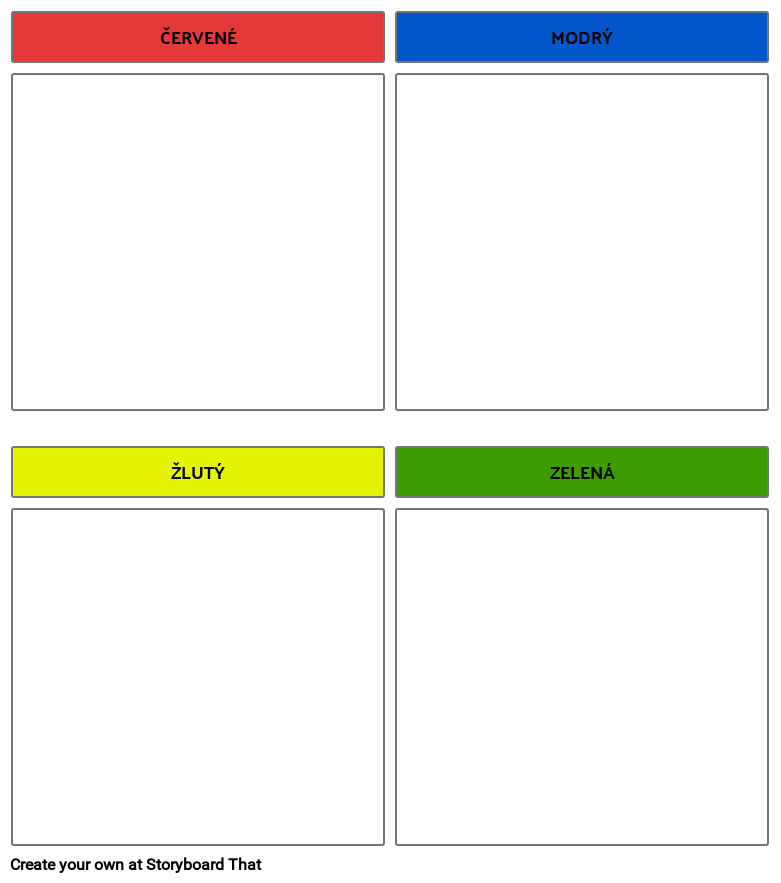 Třídění Deska pro Tisk Barvy Podle Příkladu Storyboard