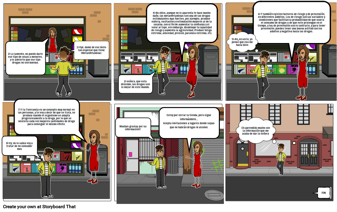 ¡Las metanfetaminas te enganchan! Storyboard by d0125131