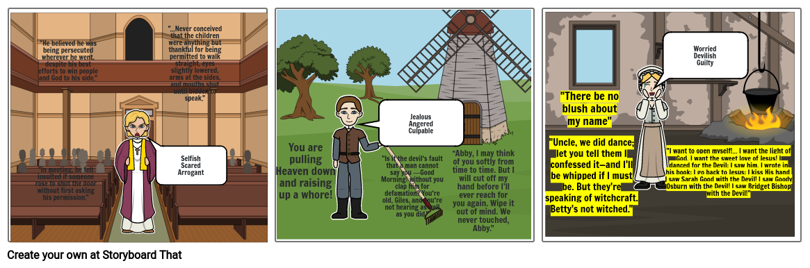 The Crucible Storyboard por d0211380