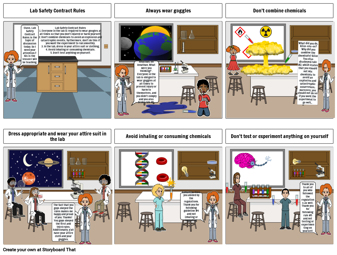 Lab Safety Storyboard por d0cd3adf39