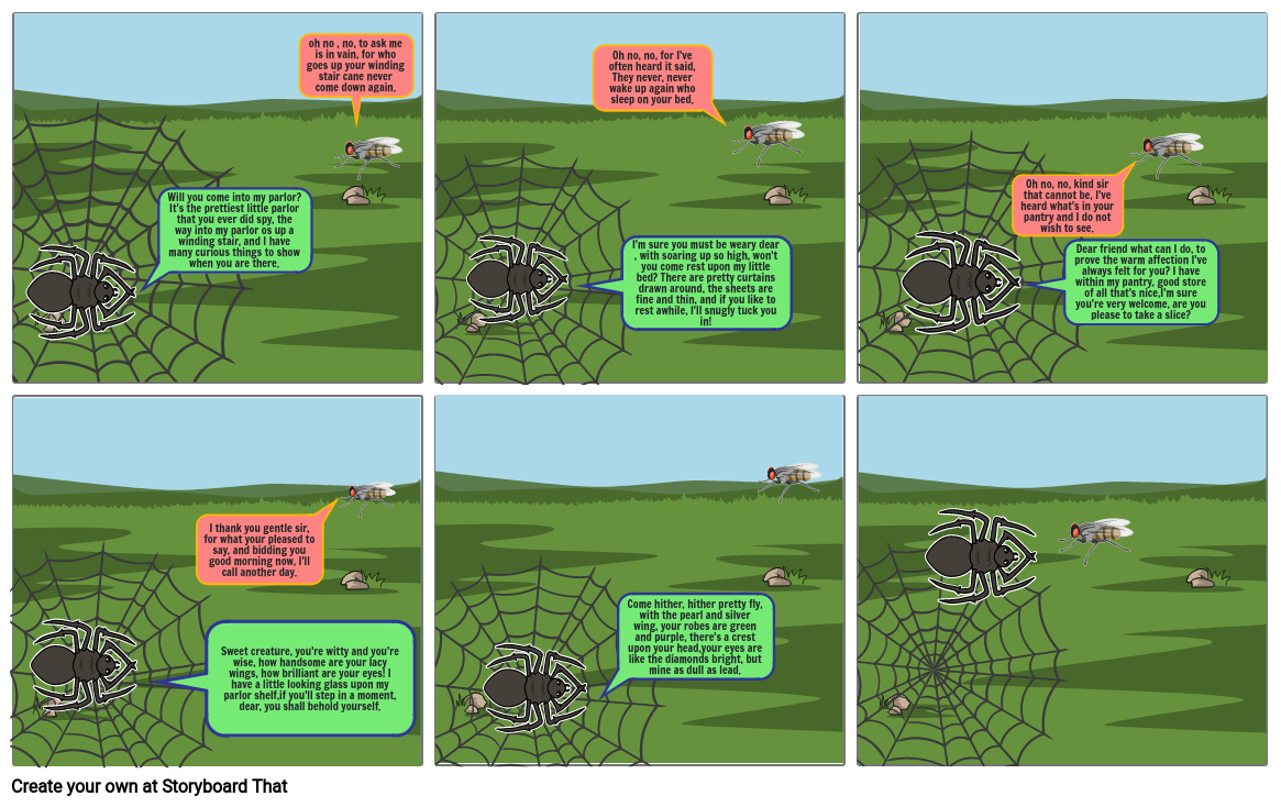The Spider and the Fly Storyboard by d101f0f5