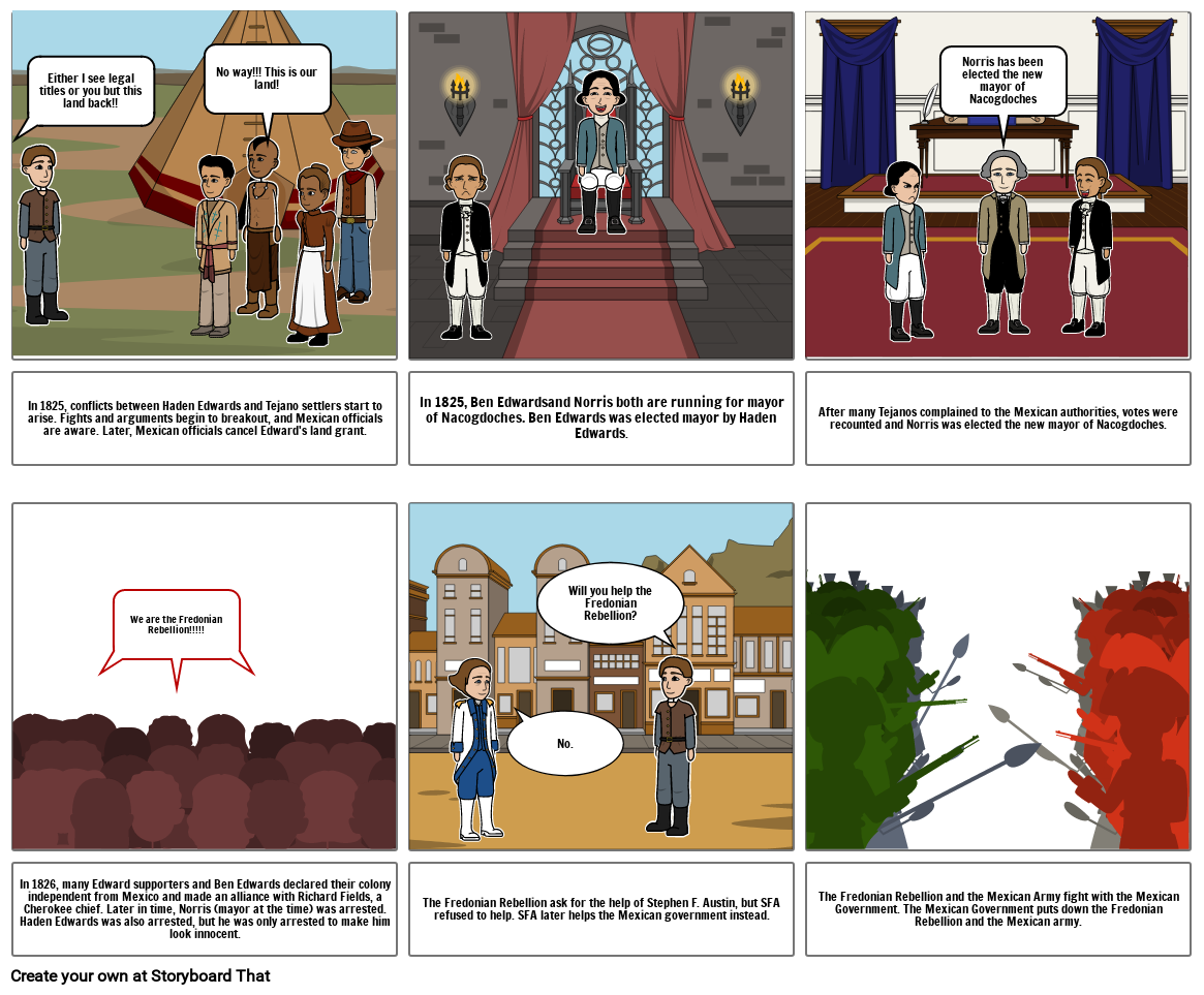 The Fredonian Rebellion Storyboard par d1378804