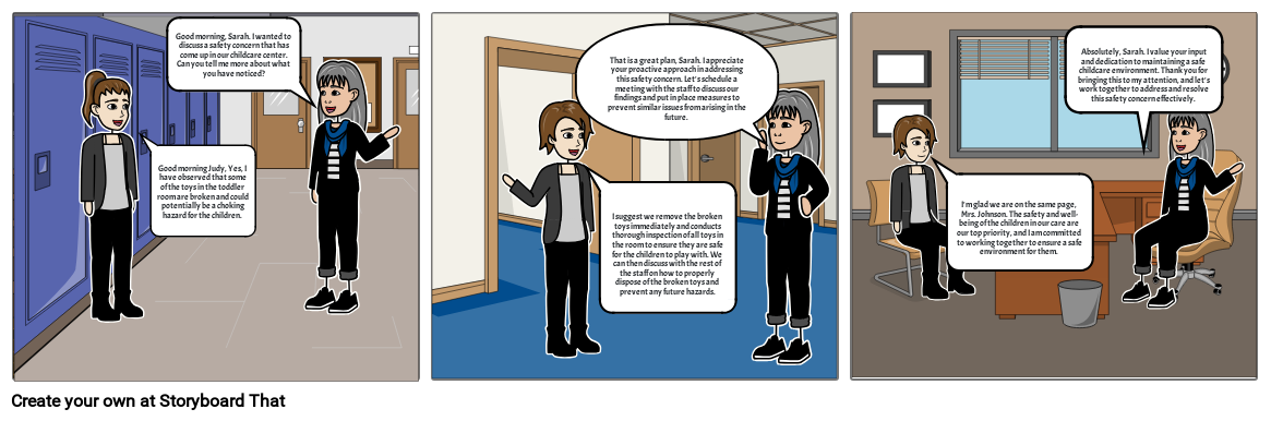 Health and safety comic strip Storyboard by d15b03bb