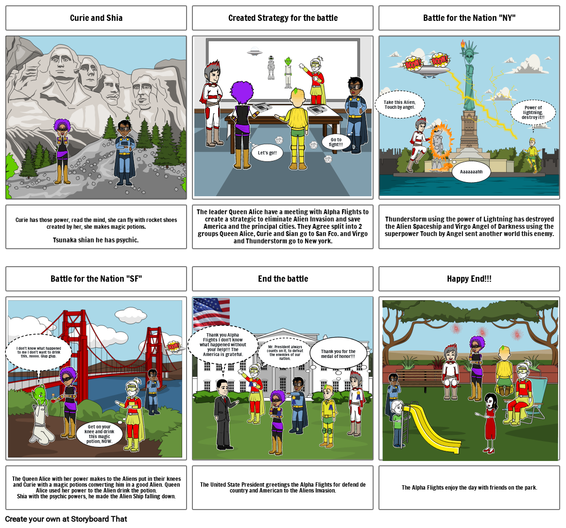 Alien Invasion part 2 Storyboard by d16c5f4f