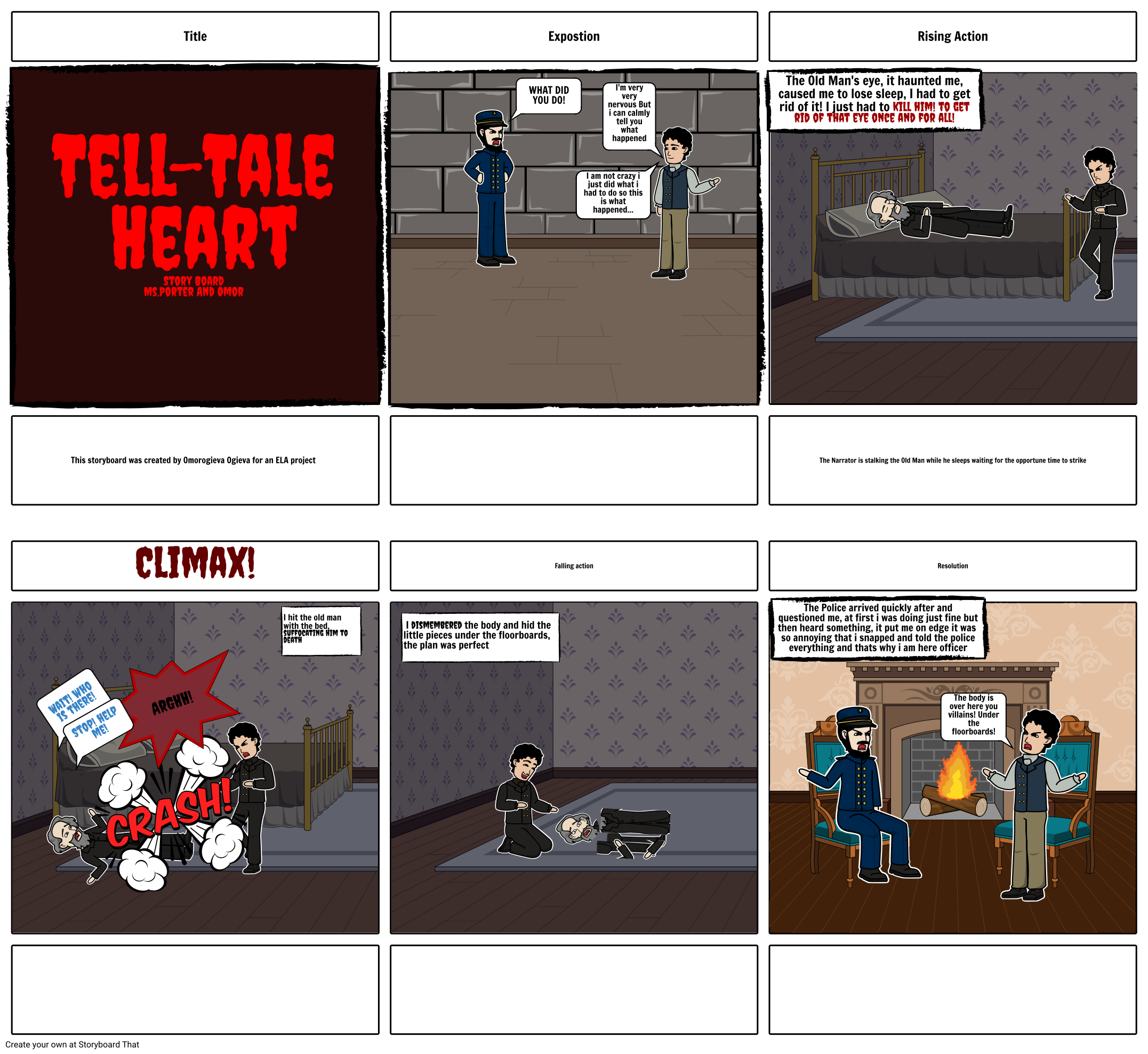 Tell Tale Heart Storyboard por d20547ca