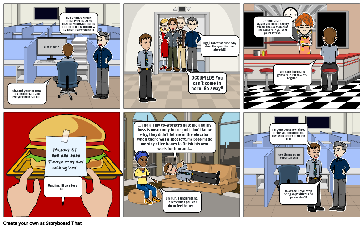 mental health comic Storyboard por d21a2f75