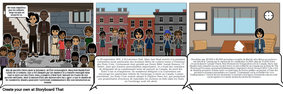 Mary Ann Shadd Storyboard by d222373a