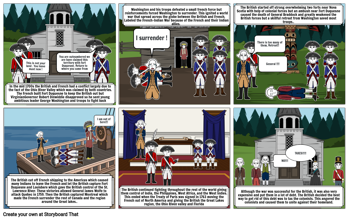 The French and Indian War Comic Storyboard por d2249567