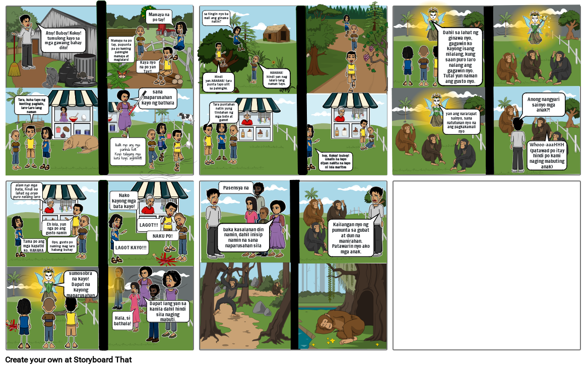 Ang Alamat ng Matsing Storyboard por d23c1a2c