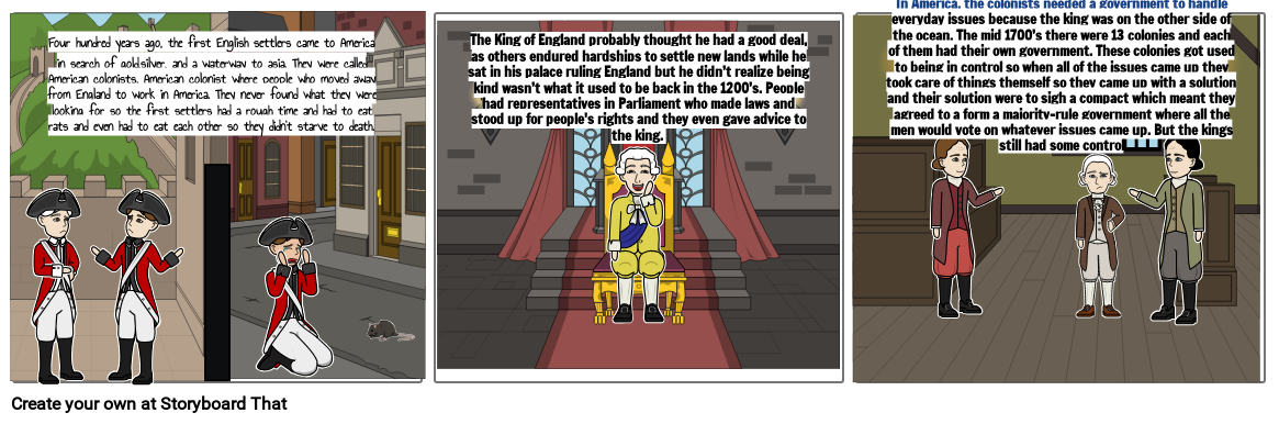 American revolution Storyboard by d2916592