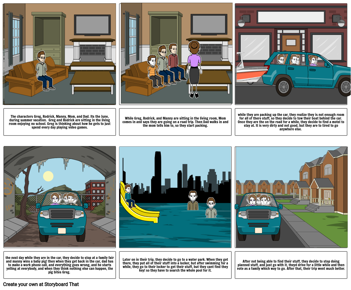Diary of a wimpy kid the long haul Storyboard by d2ac562c