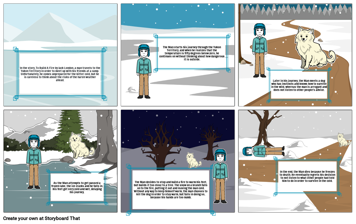 To build a fire Storyboard by d315daf5