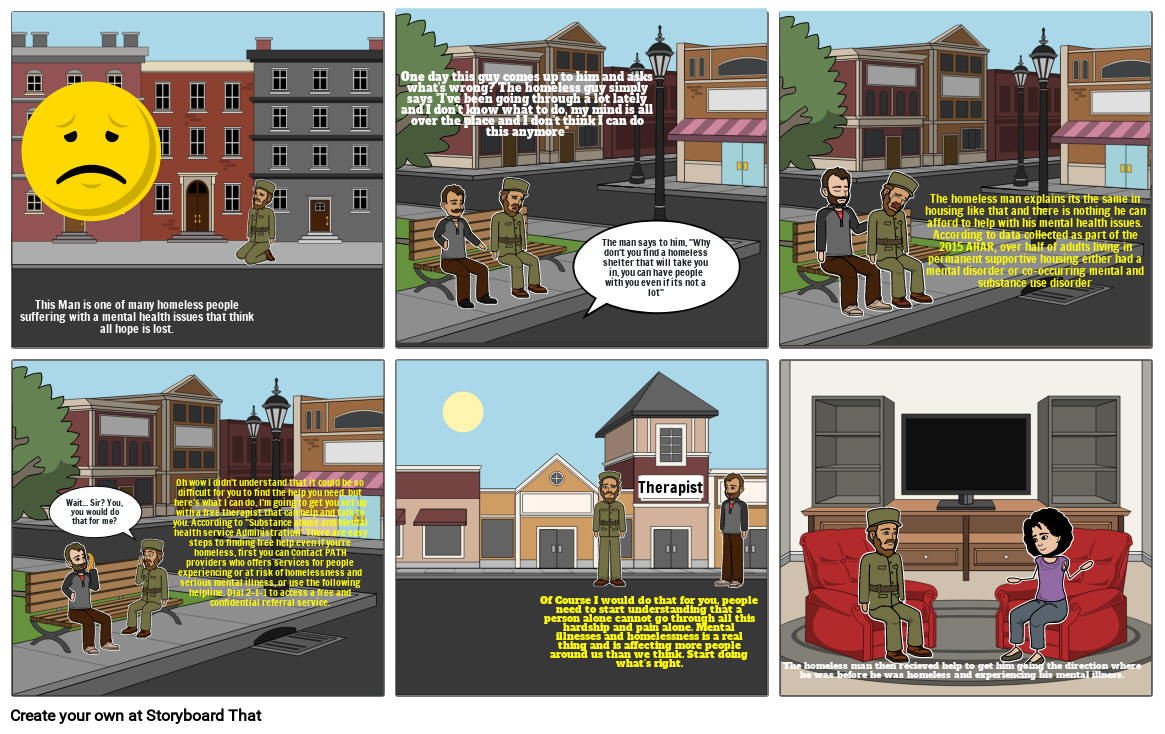 Mental health PSA storyboard Storyboard by d52575b1