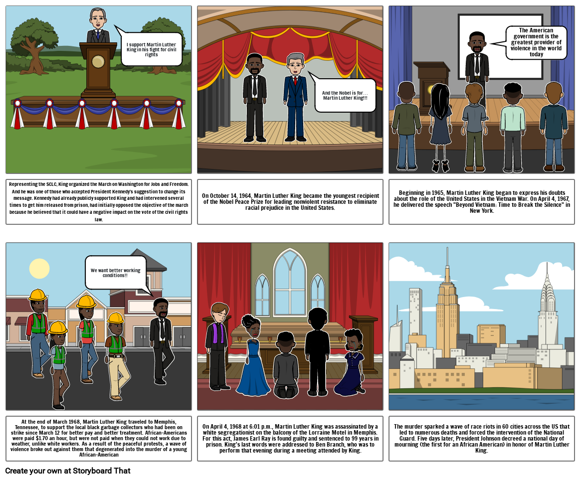 Martín Luther king Storyboard by d560d3cf