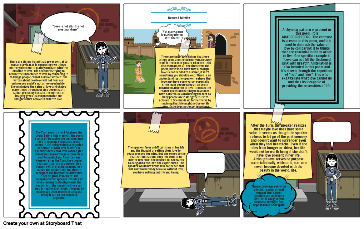 Sonnet 30 by Edna St. Vincent Millay Storyboard