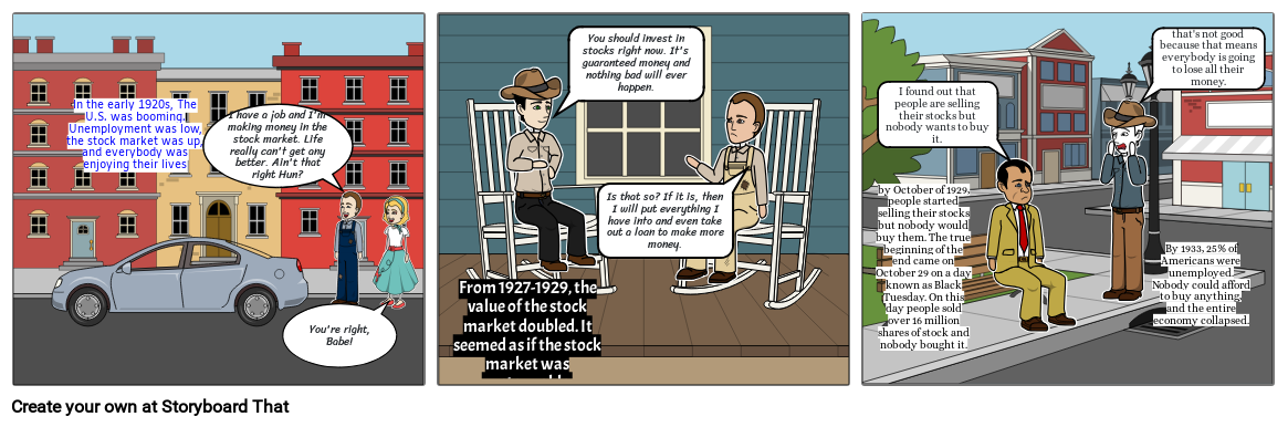 Great Depression Storyboard by d5f0a59e