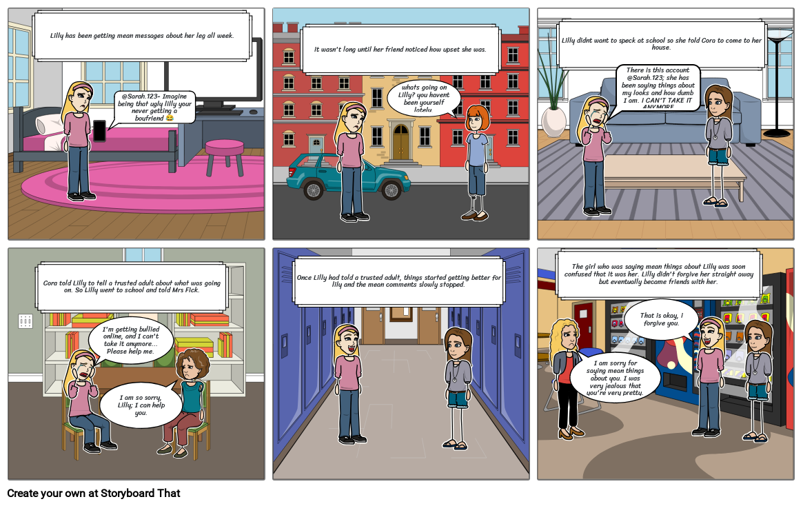 Cyber bullying Storyboard por d640947017