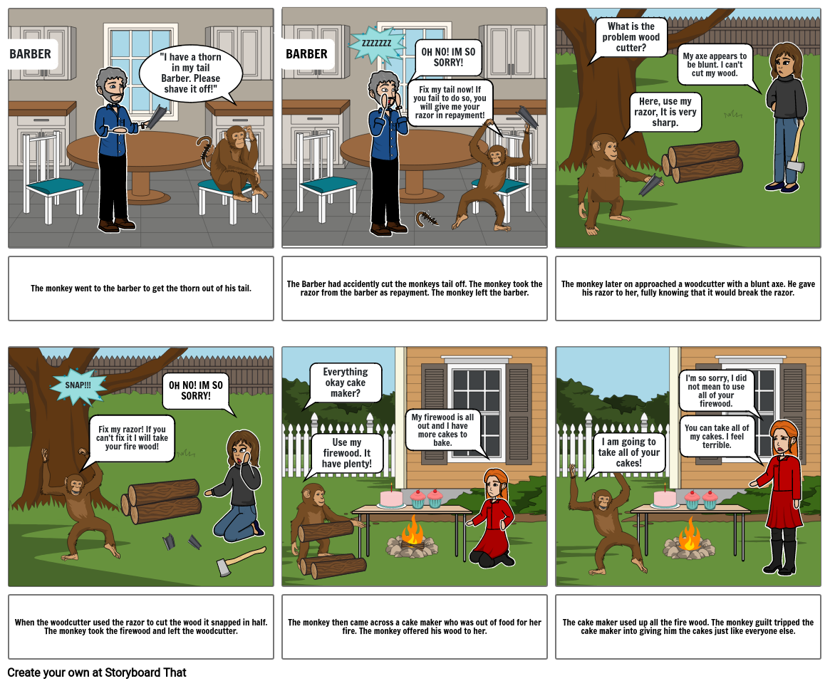 The Clever Monkey Storyboard by d6550d6d
