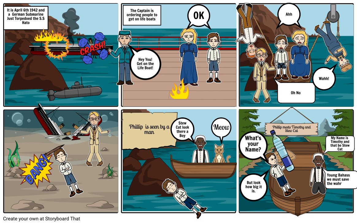 The Cay Chapter 3 Storyboard por d67e55c1