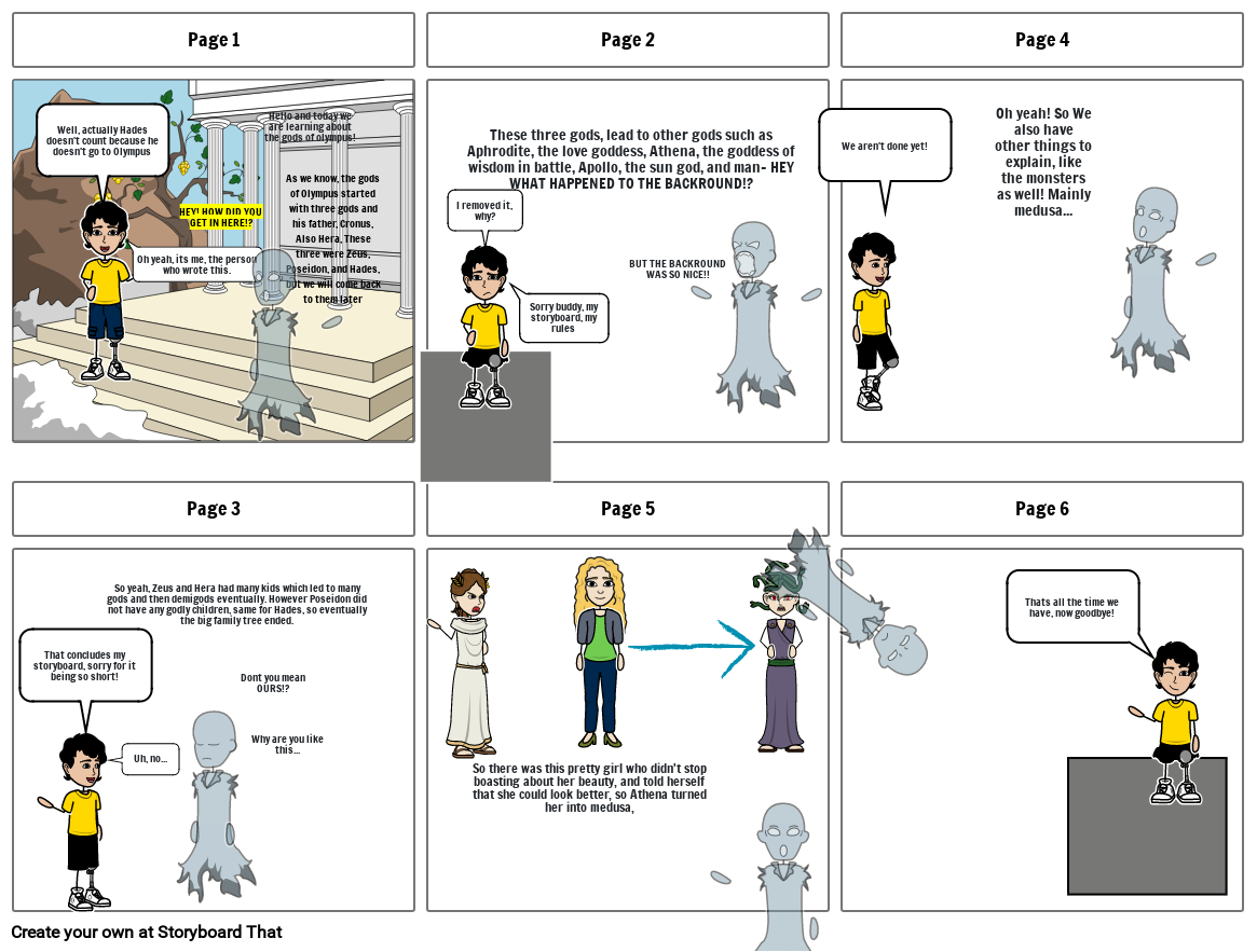 The Gods of Olympus Storyboard por d6fdd4fb