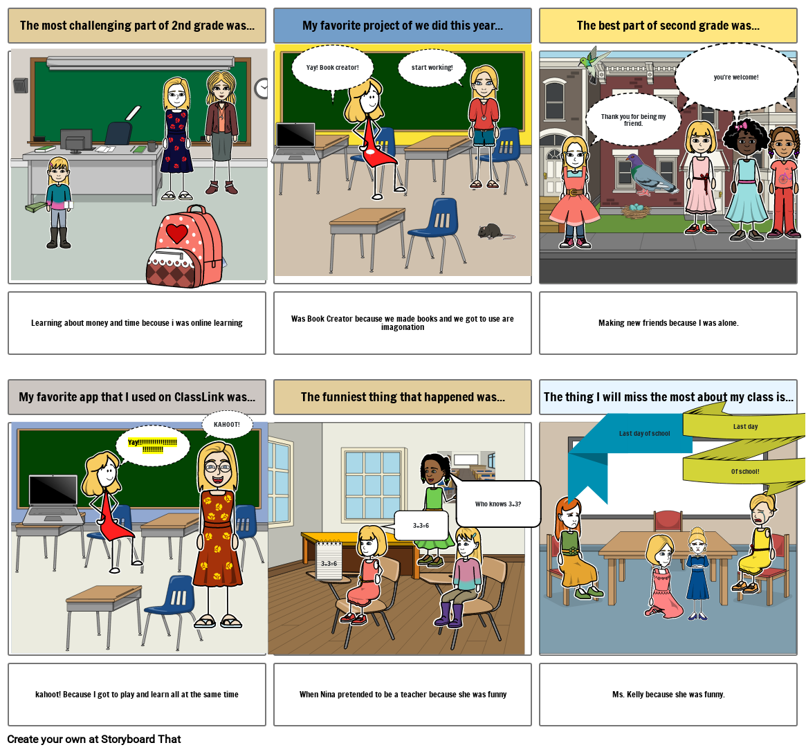 Memories Of Second Grade Storyboard by d7cb76fc