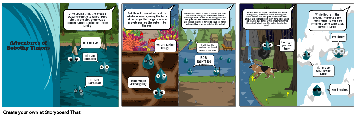 Water Cycle Part 1 Storyboard por d7e9d6a1