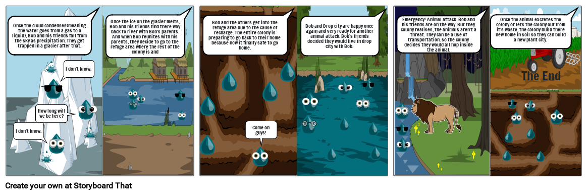 Water Cycle Part 2 Storyboard por d7e9d6a1